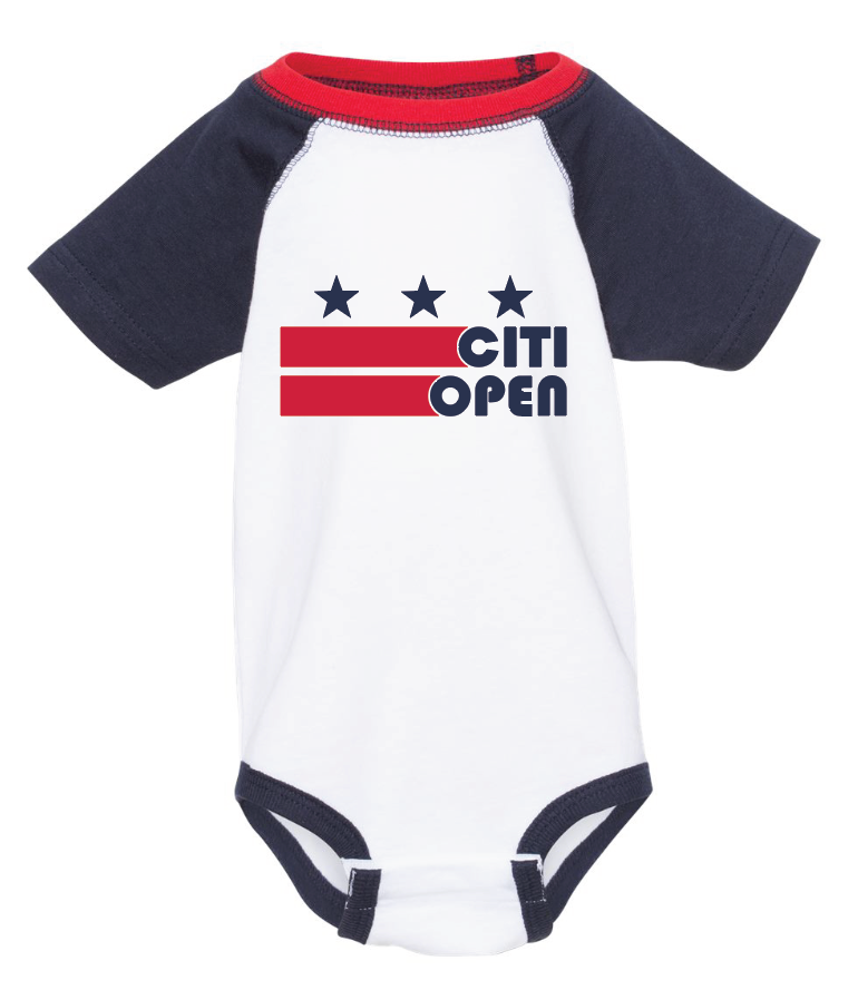 Infant Citi Open DC Flag Onesie - White/Navy/Red – Mubadala Citi DC ...